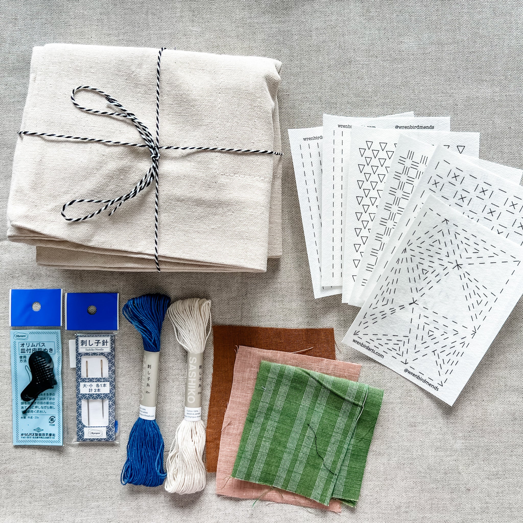 Mindful Visible Mending - Sashiko Tote Bag – Grow Creative Studio